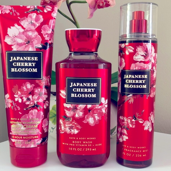 Bath & Body Works | Skincare | Nwt Japanese Cherry Blossom 3 Piece Body Care Set Set Bath Body ...